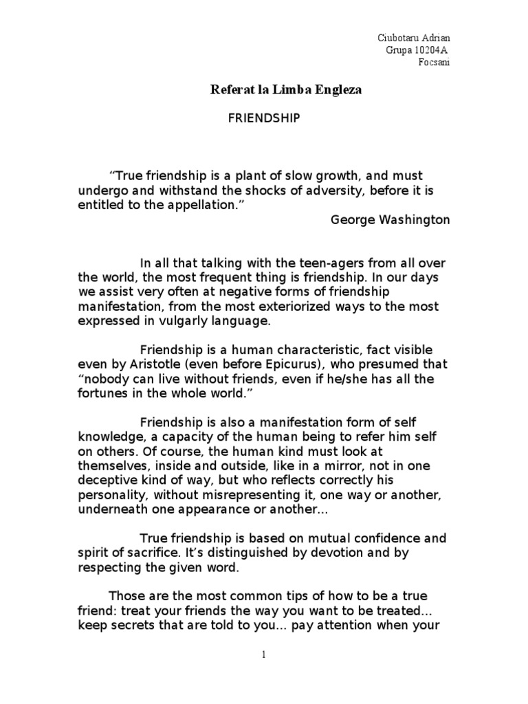 FRIENDSHIP | PDF | Friendship | Psychological Concepts