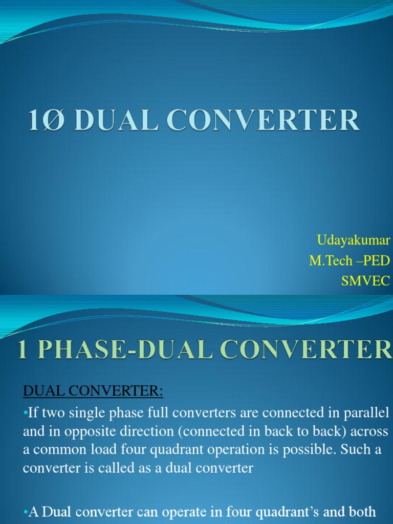 Dual Converter | PDF | Power Inverter | Rectifier