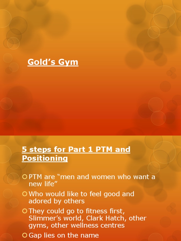 Golds Gym | PDF | Marketing | Business