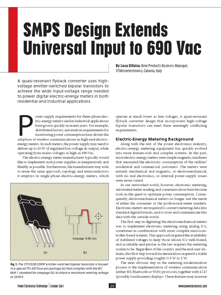 Smps | PDF | Power Supply | Power Electronics