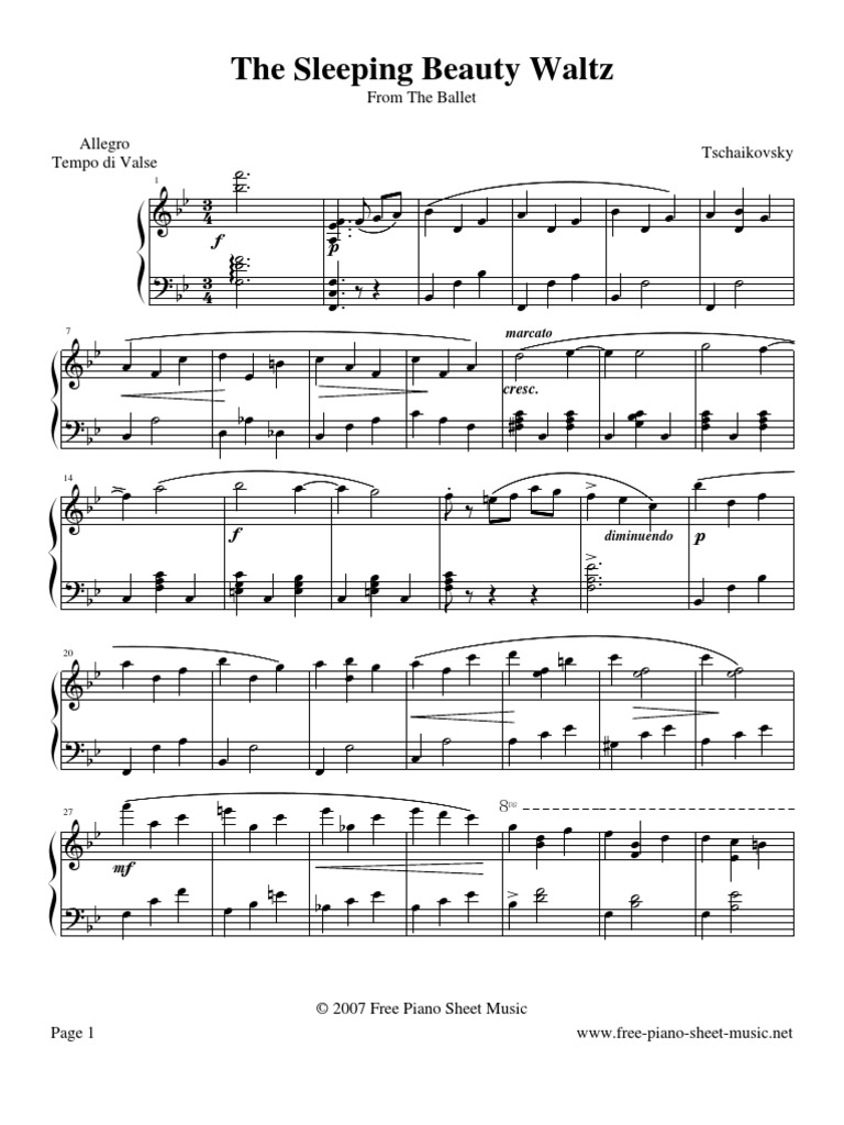 Tschaikovsky - The Sleeping Beauty Waltz | PDF