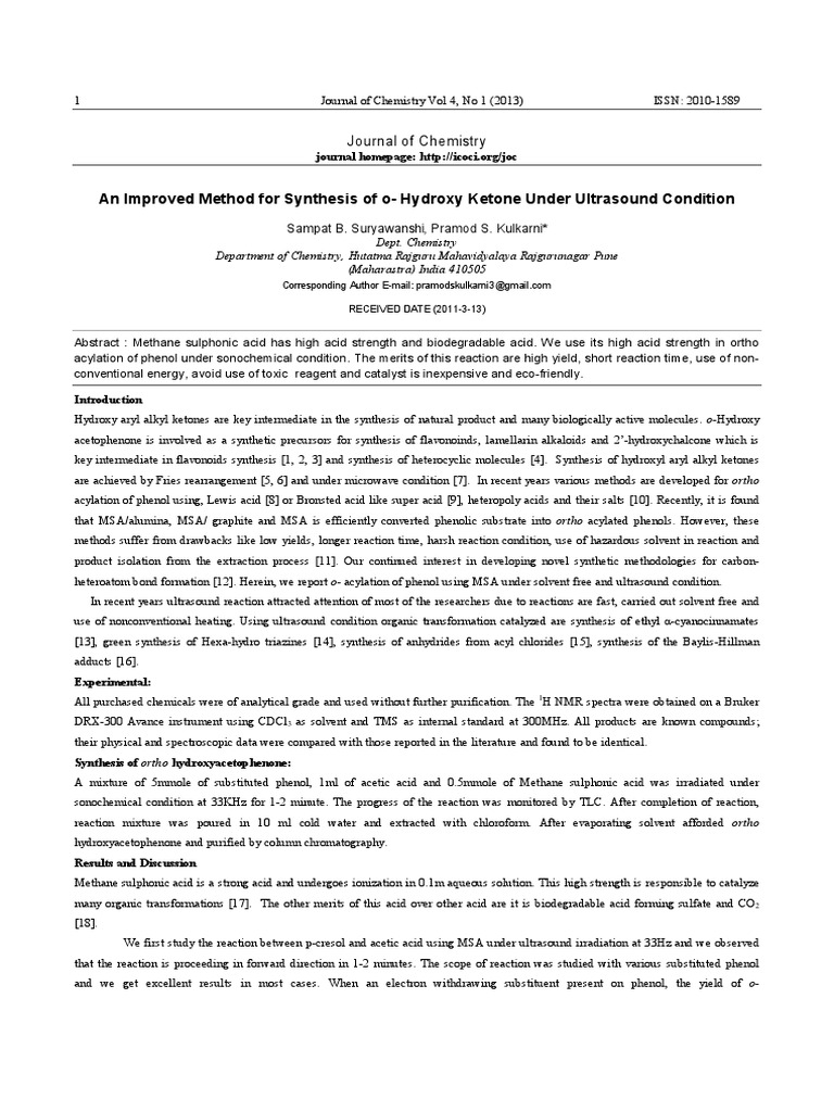Synthesis of Acetophenone | PDF | Chemical Reactions | Acid