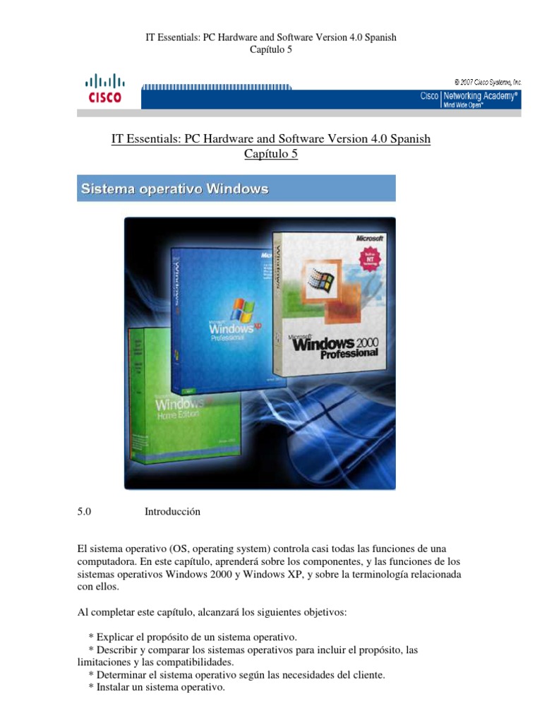 Capitulo 5 IT Essentials PC Hardware and Software Version 4.0 Spanish ...