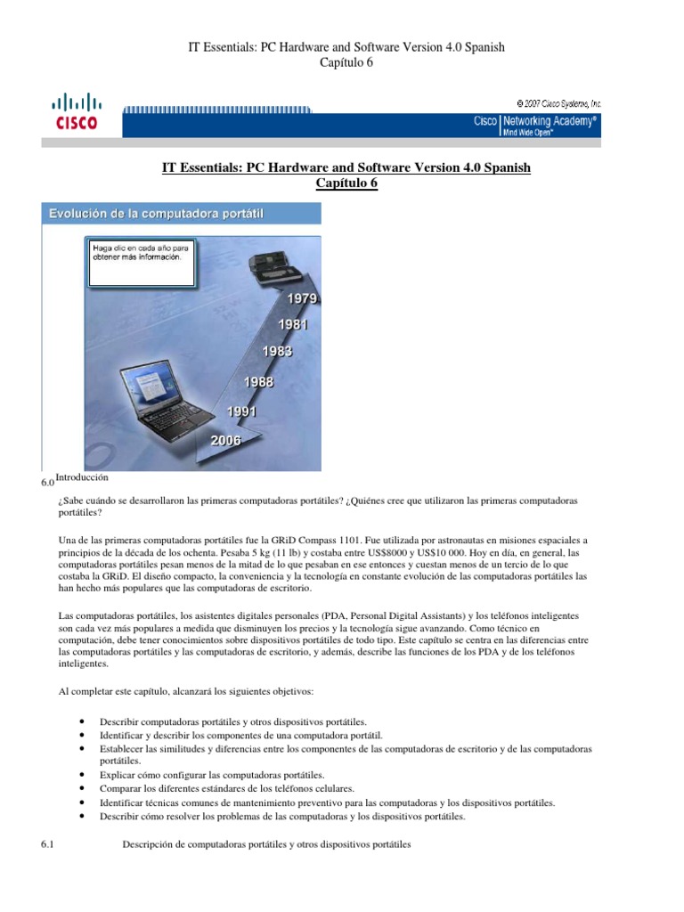 Capitulo 6 IT Essentials PC Hardware and Software Version 4.0 Spanish ...