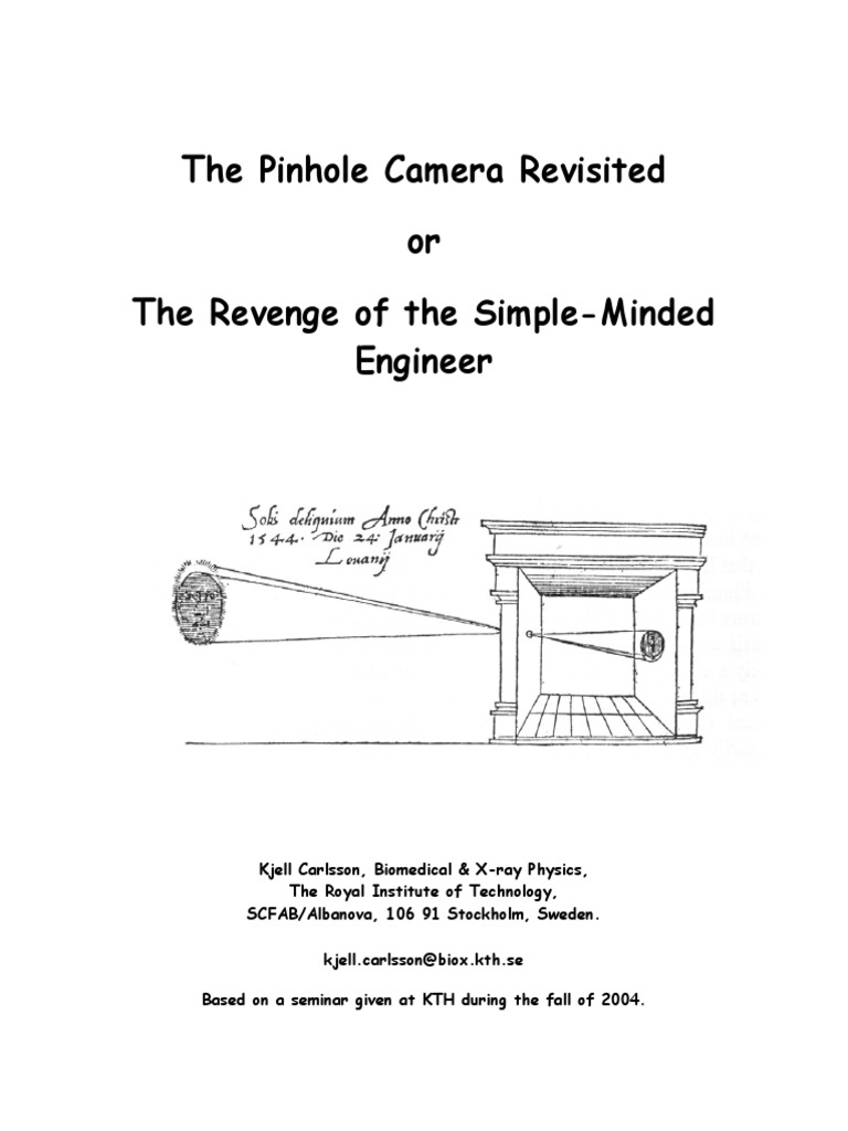 Pinhole Camera | Download Free PDF | Optical Resolution | Diffraction