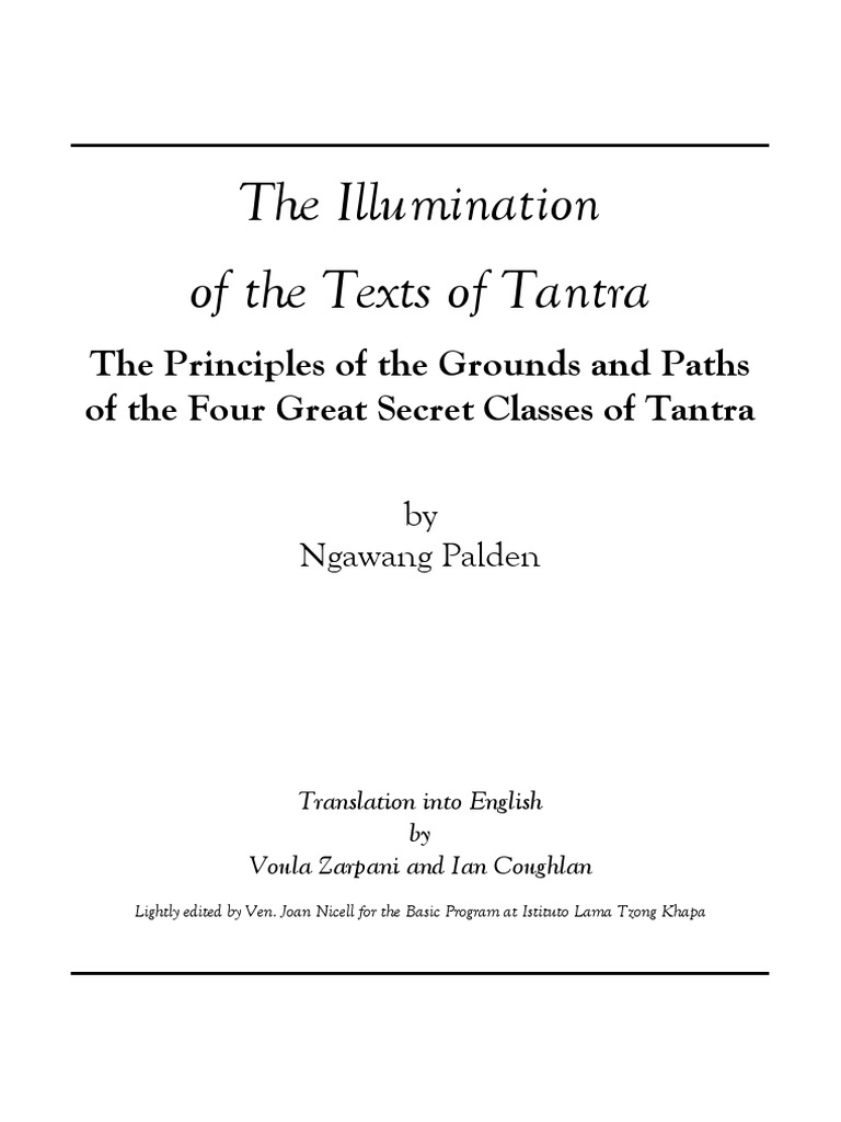 The Illumination of The Texts of Tantra | PDF | Vajrayana | Yoga