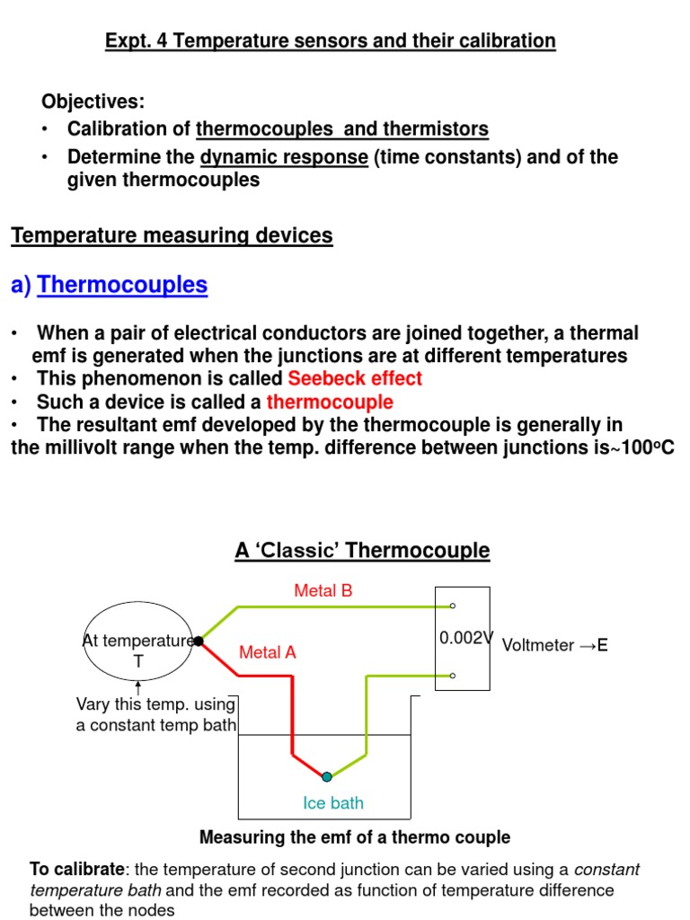 Thermocouple Lecture | PDF | Thermocouple | Electrical Resistance And Conductance