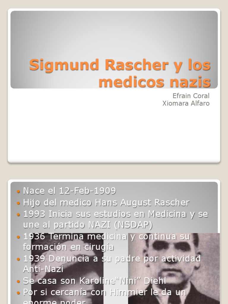Sigmund Rascher y Los Medicos Nazis | PDF