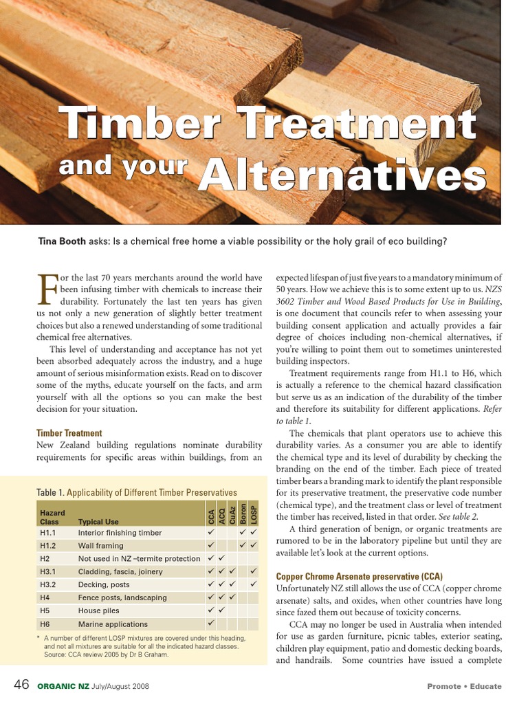 Timber Treatment Alternatives Guide | PDF | Lumber | Plants