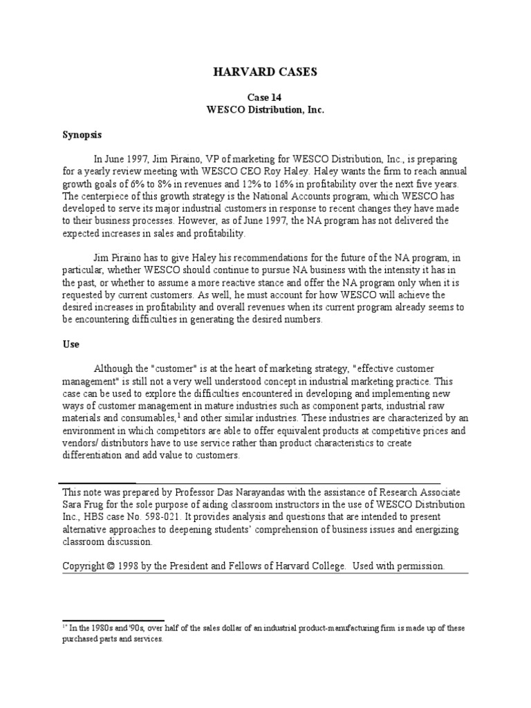 Harvard Cases | PDF | Sales | Marketing