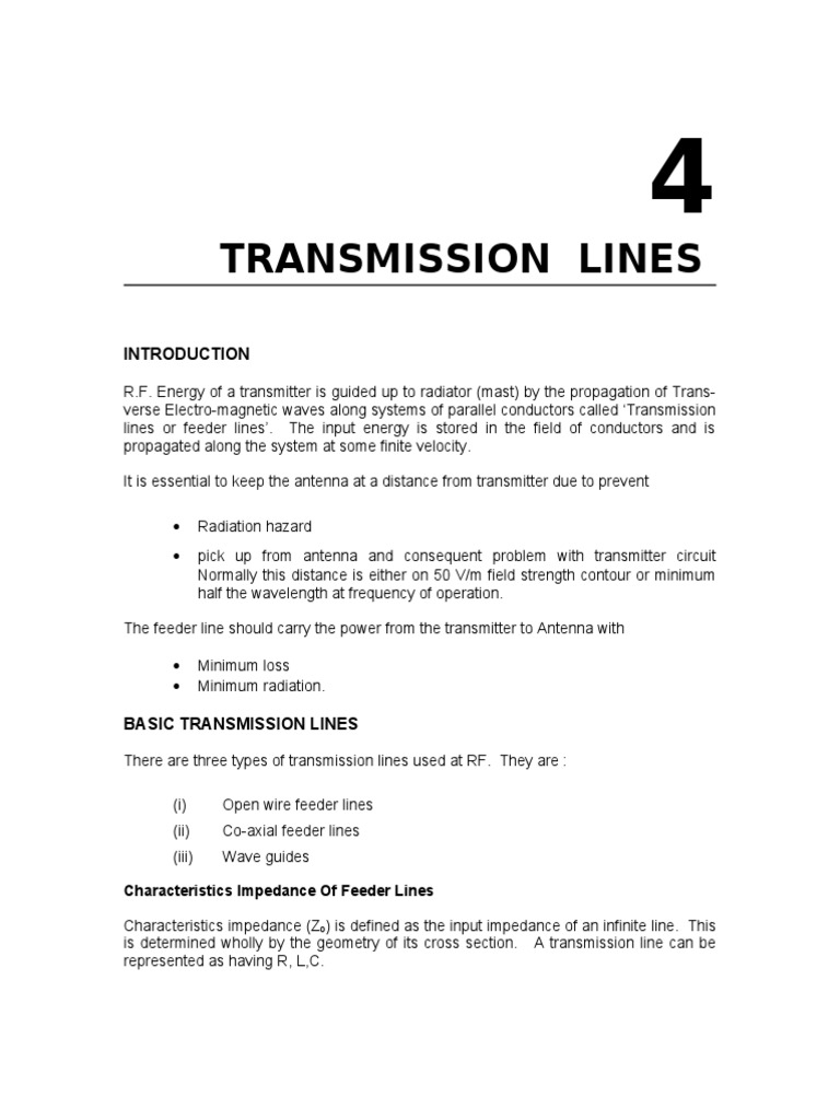 Characteristics, Types, and Design Considerations of Transmission Lines ...