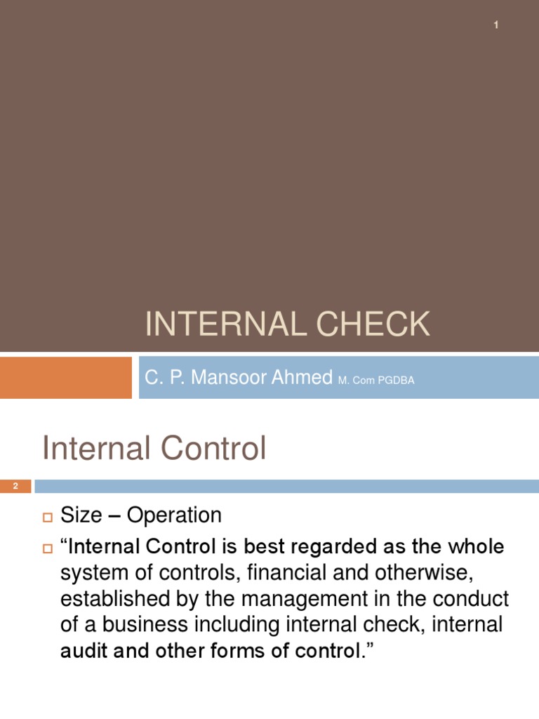 A Comprehensive Guide to Internal Controls and Internal Checks for ...