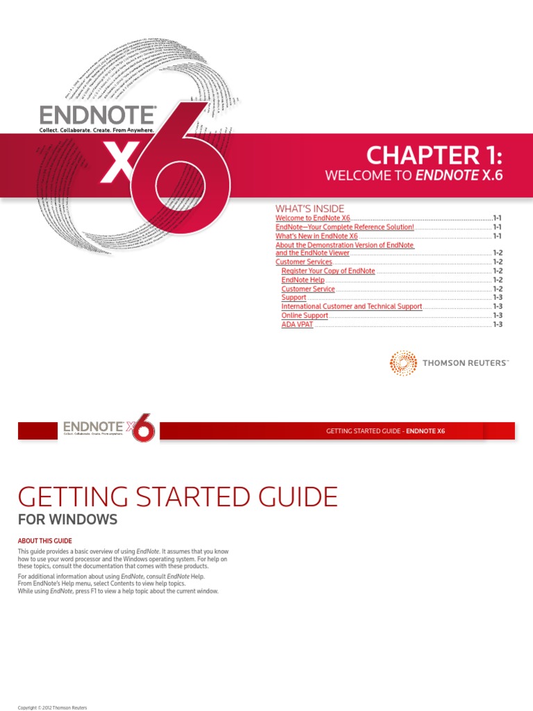 Welcome To Endnote X.6: What'S Inside | PDF | Portable Document Format ...