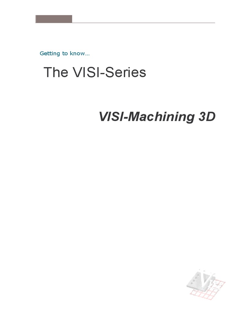 VISI-Series 3D Machining Strategies | PDF | Machine Tool | Machining