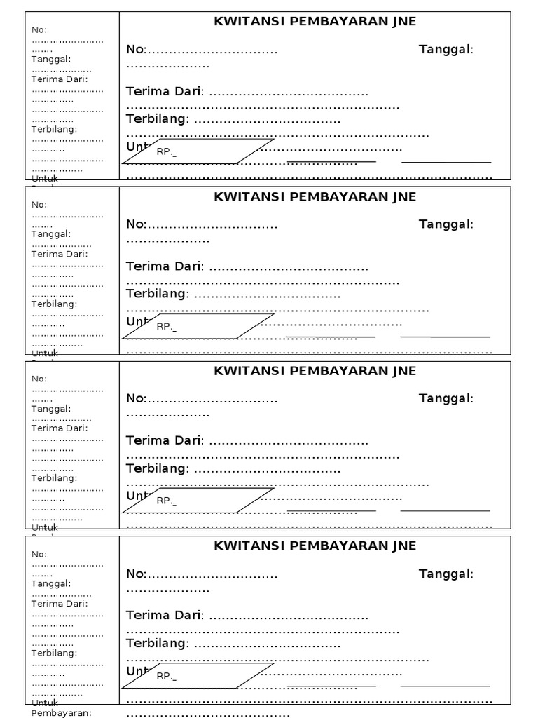 Form Kosong Kwitansi1 | PDF