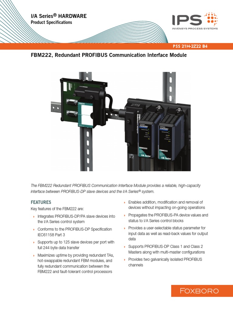 FBM222, Redundant PROFIBUS Communication Interface Module | PDF | Electromagnetic Compatibility ...