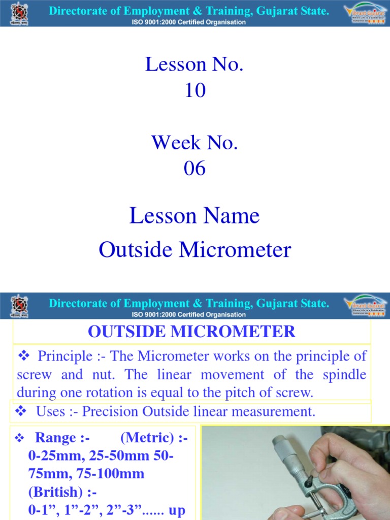 Understanding Outside Micrometer Basics | PDF | Scientific Observation ...
