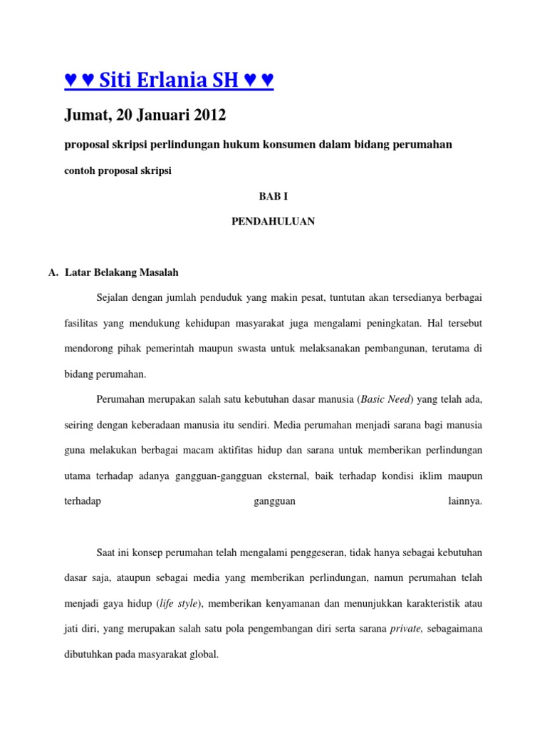 Contoh Proposal Skripsi Hukum | PDF