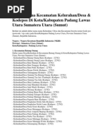 Kode Pos dan Kelurahan Batam | PDF | Kajian Bahasa Asing