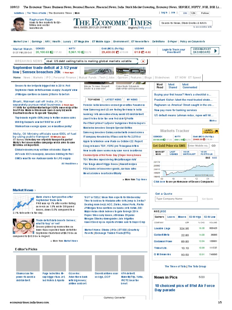 The Economic Times - Business News, Personal Finance, Financial News ...