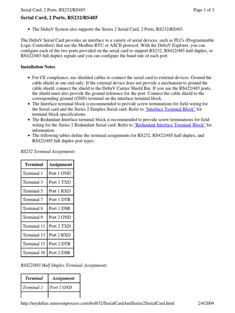 Serial Card and Series 2 S | PDF | Physical Layer Protocols ...