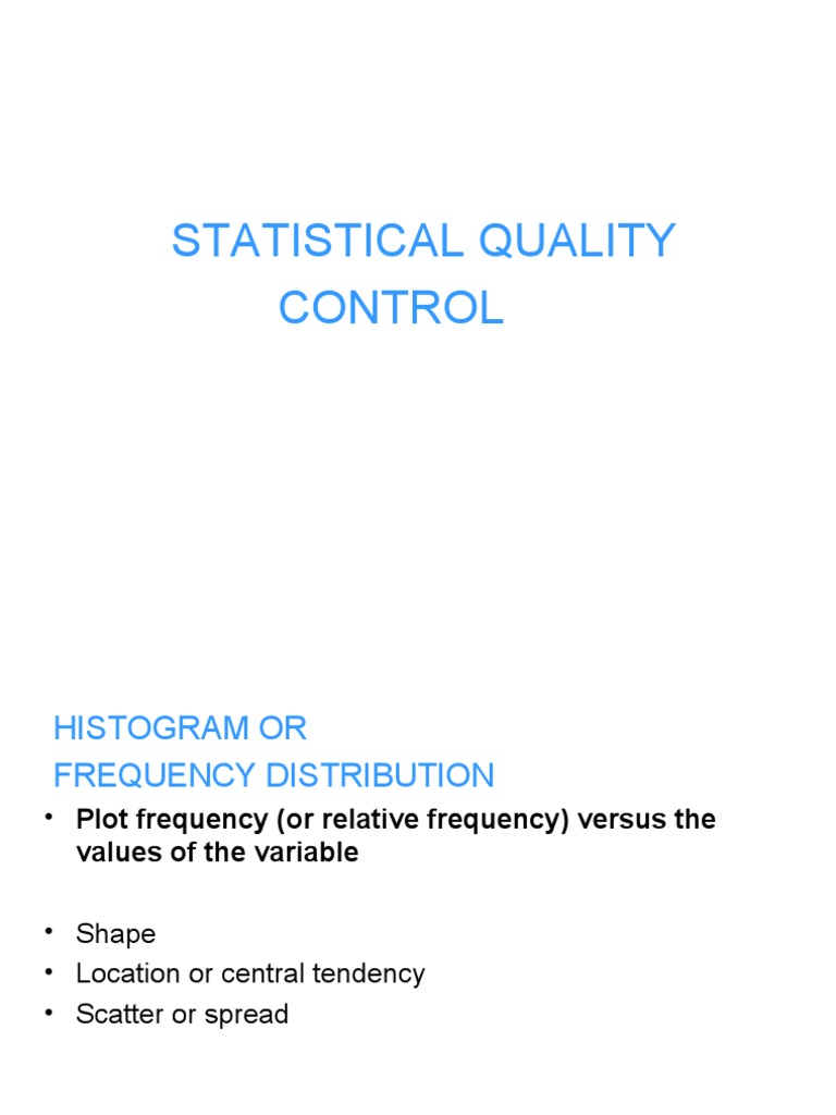 Statistical Quality Control | PDF | Probability Distribution ...