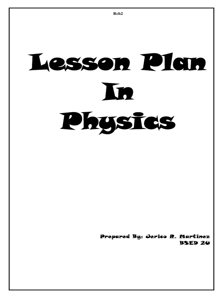 Lesson Plan in Kinematics | PDF | Acceleration | Velocity