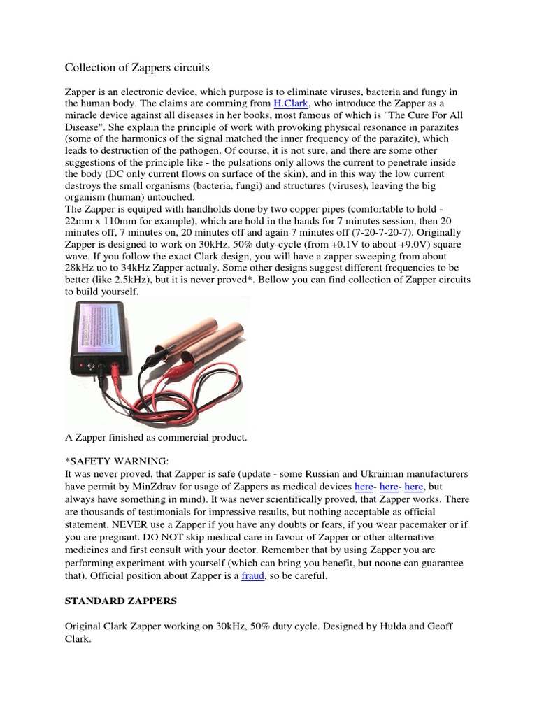 Collection of Zappers Circuits | PDF | Electrical Engineering ...