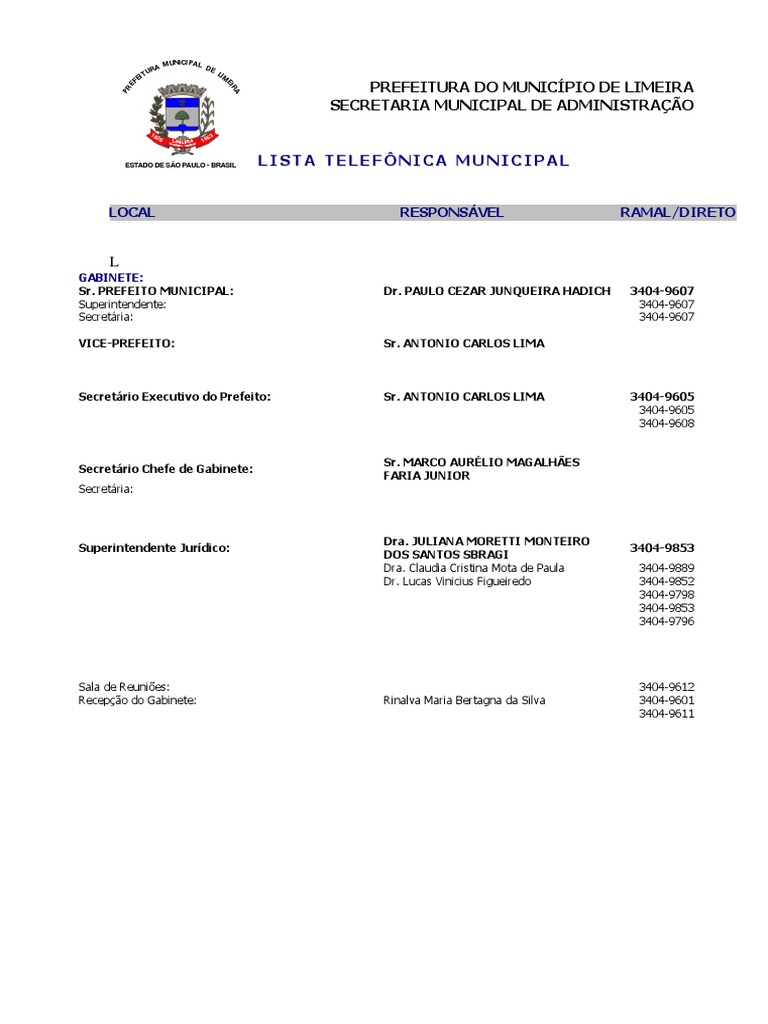Lista Telefonica