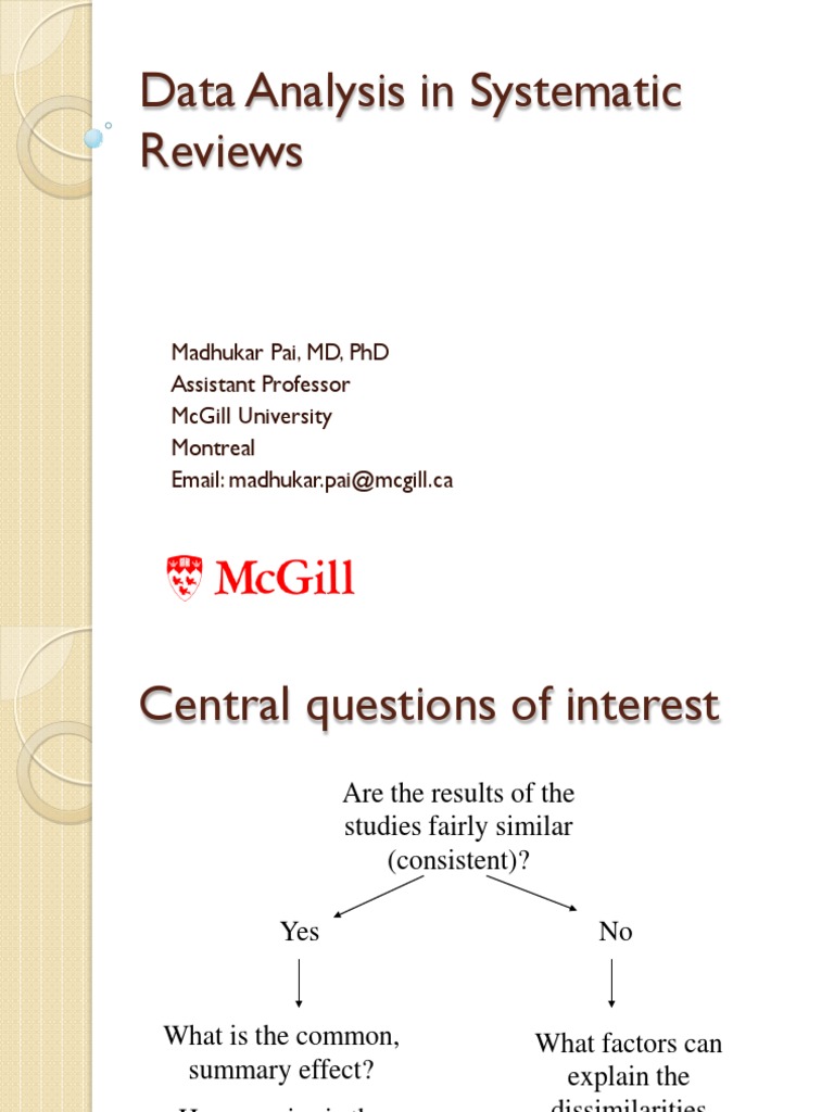 Lecture5 Data Analysis Statistics Pdf Pdf Meta Analysis Fixed Effects Model
