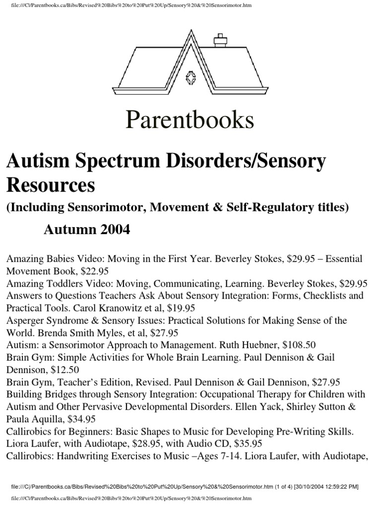 Asd Sensory - Carti Despre Autism | PDF | Autism | Autism Spectrum