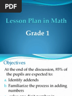 Grade 1 Addition Lesson Plan | PDF | Lesson Plan | Pedagogy