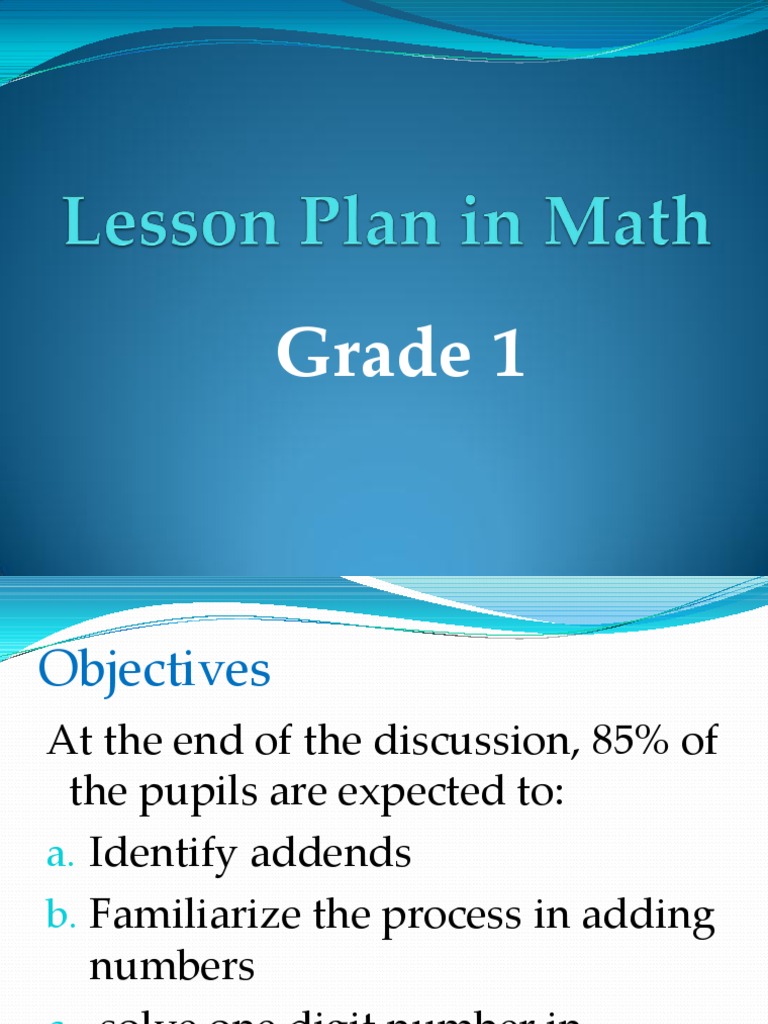 Lesson Plan in Math | PDF