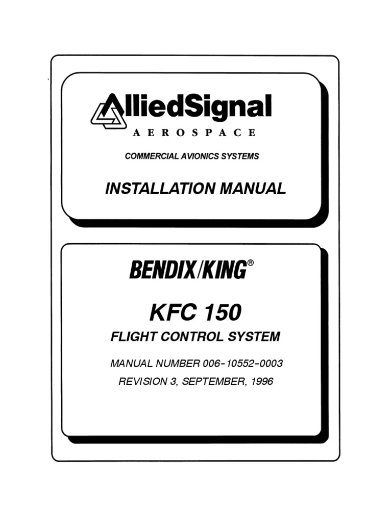 KFC 150 Flight Control System Manual | PDF