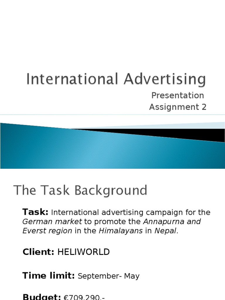 International Advertising for Heliworld | PDF | Mount Everest | Advertising