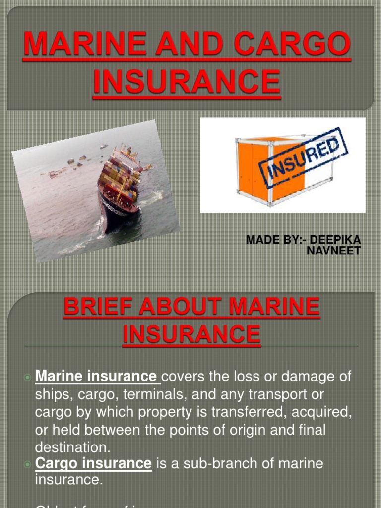 Marine Cargo Insurance | PDF | Cargo | Insurance