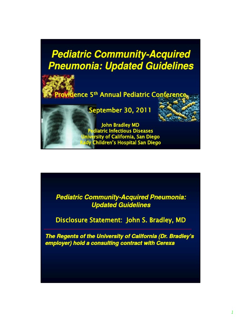 Pediatric Community-Acquired Pneumonia: Updated Guidelines Pediatric ...