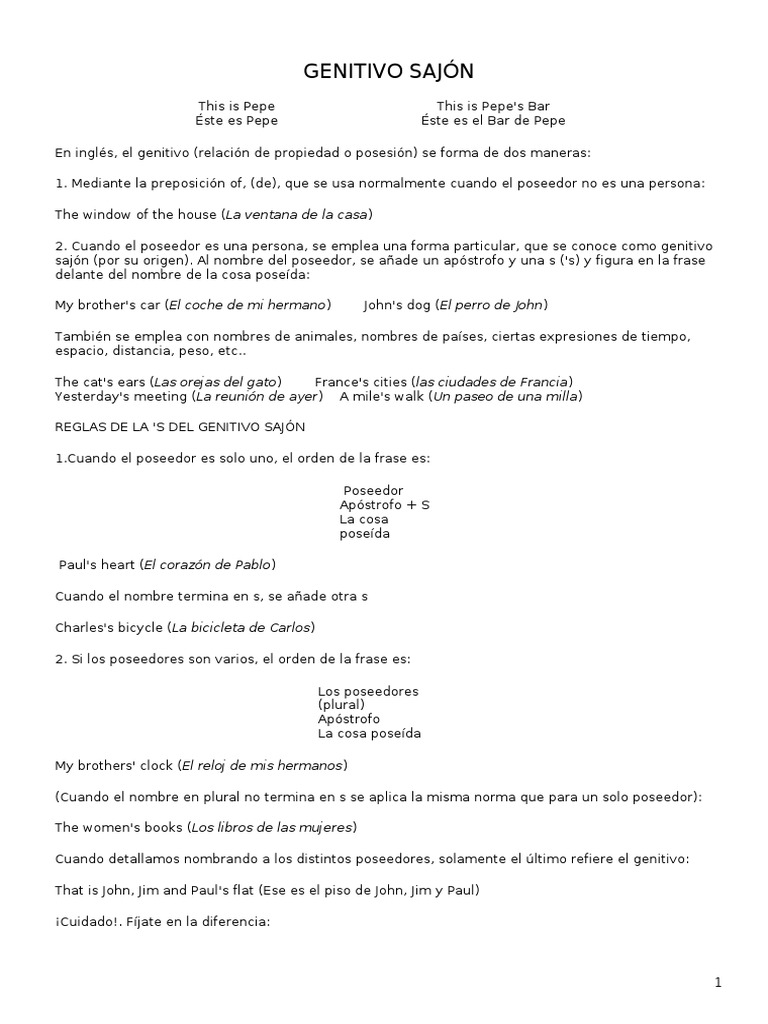 GENITIVO SAJÓN