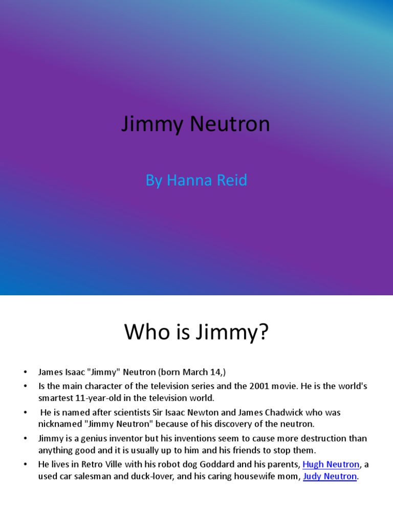 Jimmy Neutron: The Genius Inventor | PDF