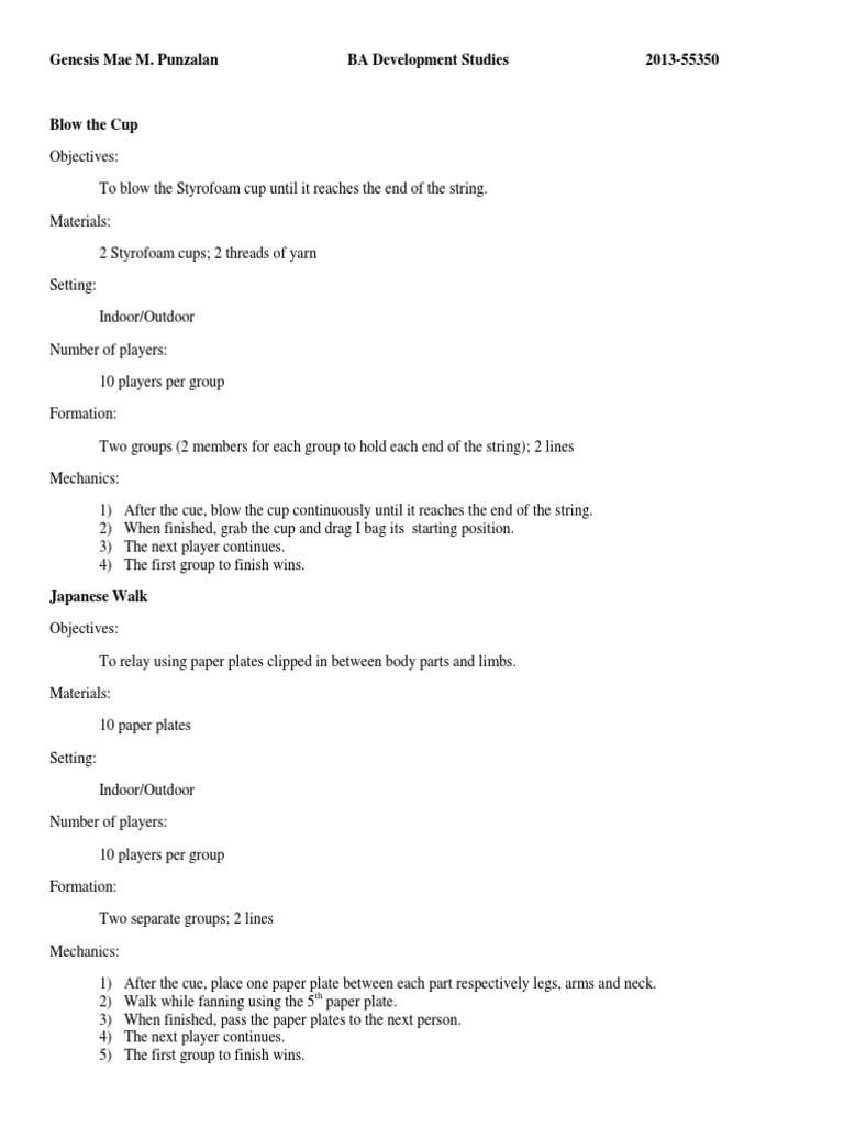 Genesis Mae M. Punzalan BA Development Studies 2013-55350 | PDF ...