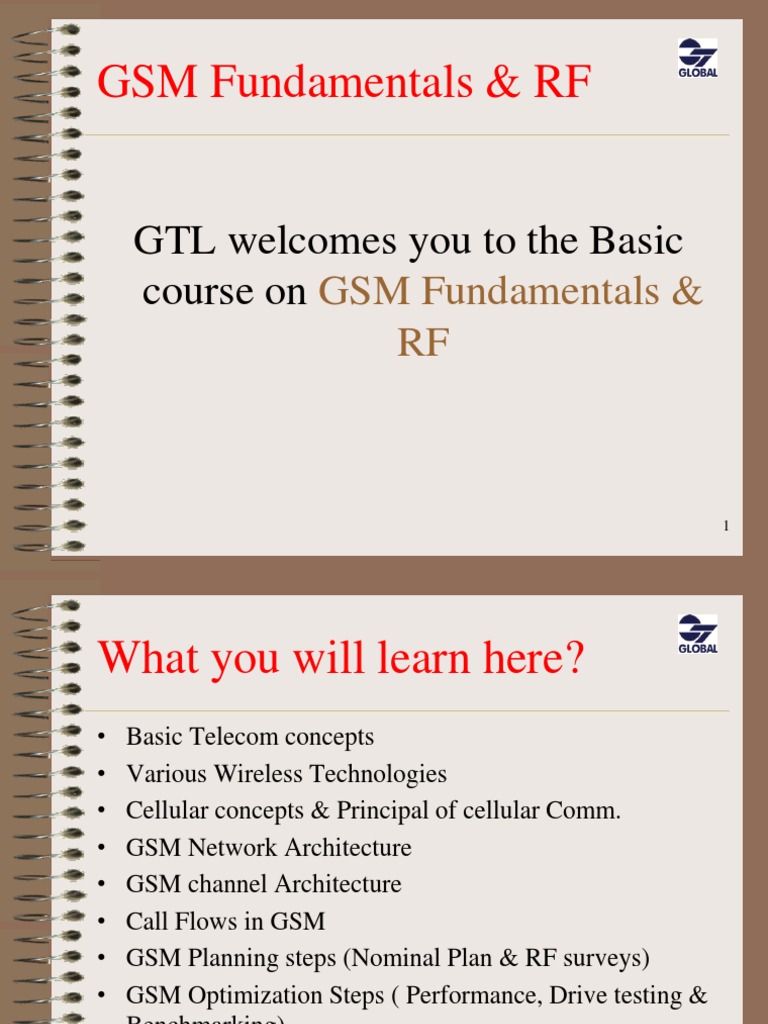 Understanding GSM Fundamentals and Radio Frequency Concepts | PDF ...