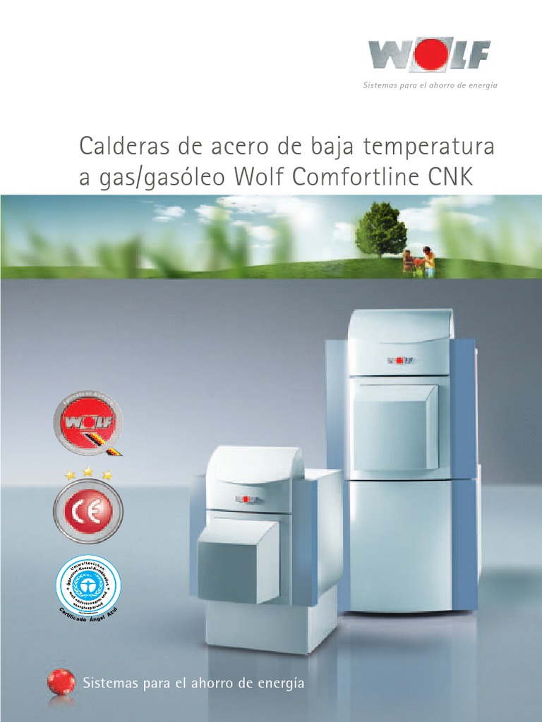 Calderas de Acero de Baja Temperatura A Gas/gasóleo Wolf Comfortline CNK | PDF | Caldera ...