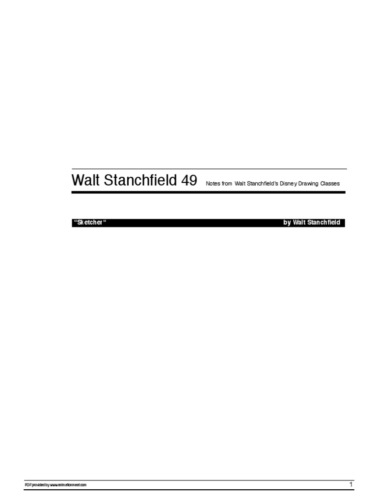 Walt Stanchfield's Sketching Insights | PDF | Leisure