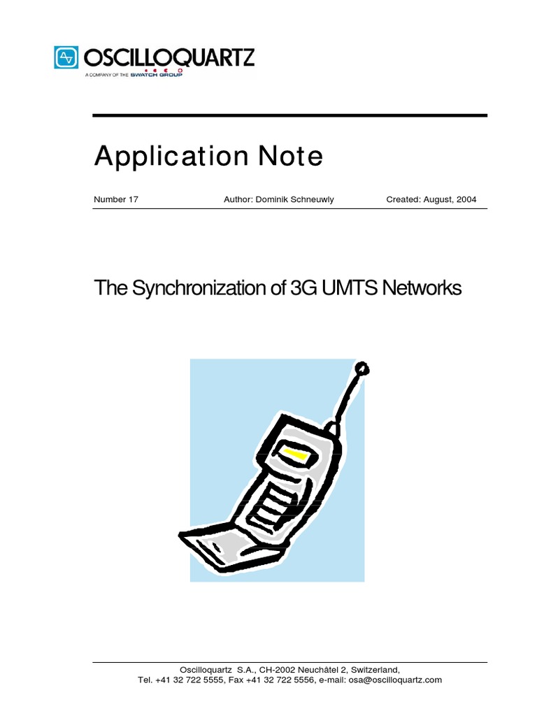 Application Note: The Synchronization of 3G UMTS Networks | PDF | Physical Layer Protocols ...