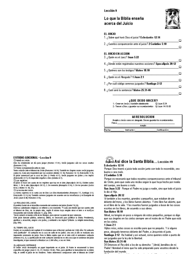 Fe de Jesus 09 Lo Que La Biblia Ensena Acerca Del Juicio | PDF | Daniel ... Fe de Jesus 09 Lo Que La Biblia Ensena Acerca Del Juicio | PDF | Daniel ...
