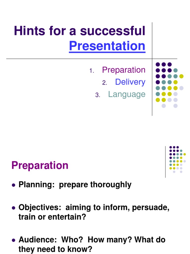 Effective Presentation Tips Guide | PDF