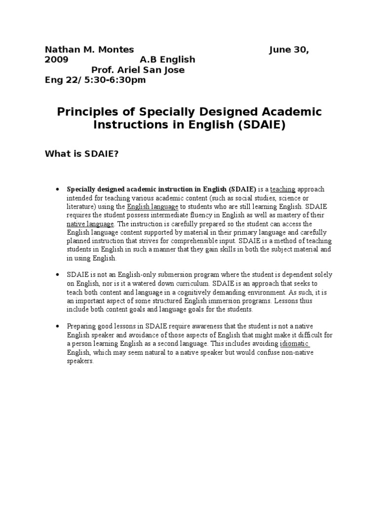 Nathan Report | PDF | Teaching | Learning