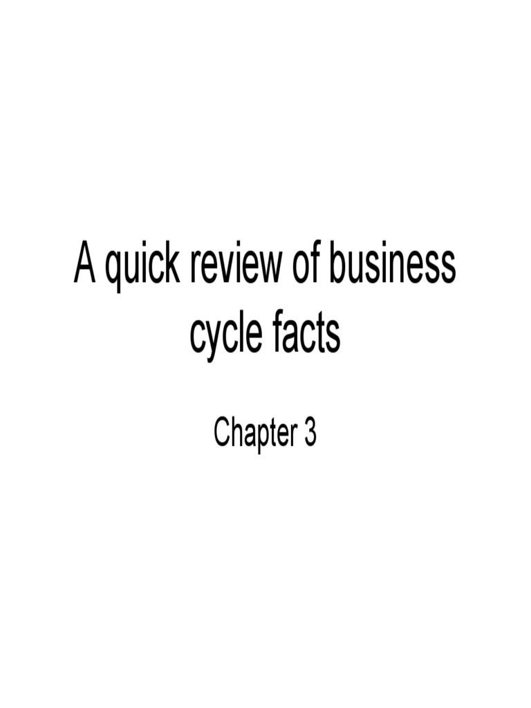 Chapter3 - Cycles | PDF | Procyclical And Countercyclical | Business Cycle