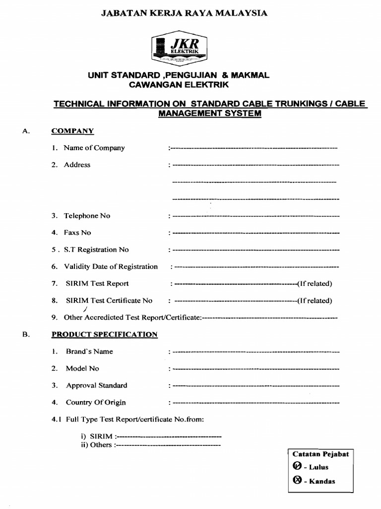 JKR Standard On Trunking | PDF | Engineering | Building Engineering