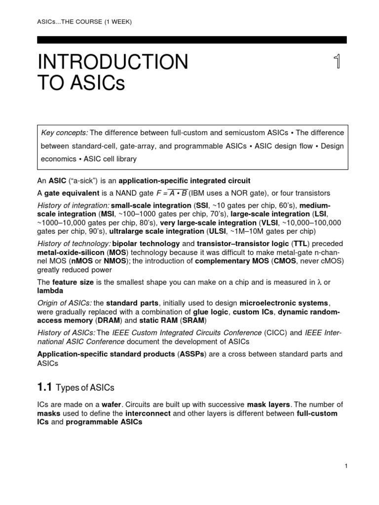To Asics 1: Key Concepts | PDF